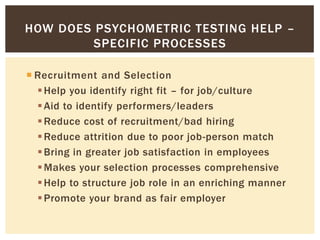 Use of psychometric assessments in hrm | PPT