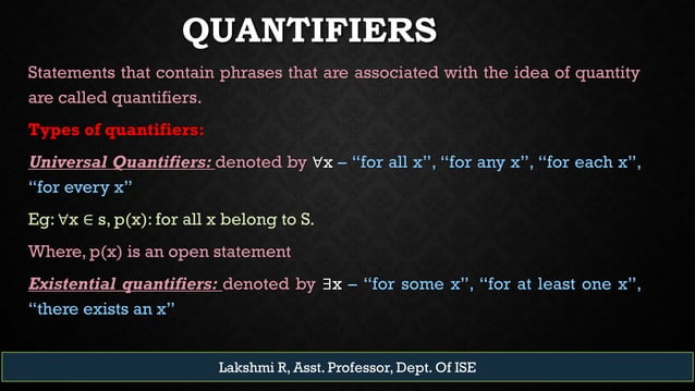 Use of quantifiers | PPT