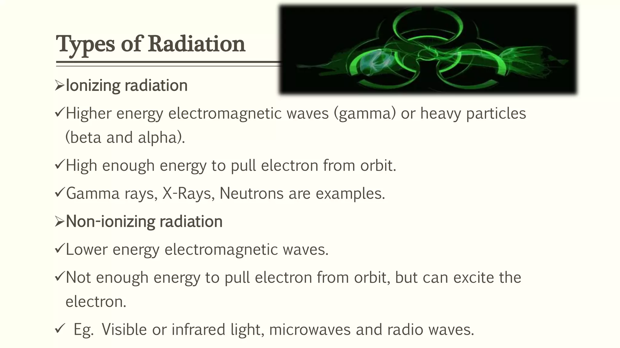 Uses of radiation to man | PPTX