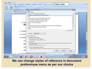 Use of reference management tools in Reserch : Zotero and Mendeley | PPTX