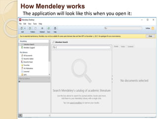Use of reference management tools in Reserch : Zotero and Mendeley | PPTX