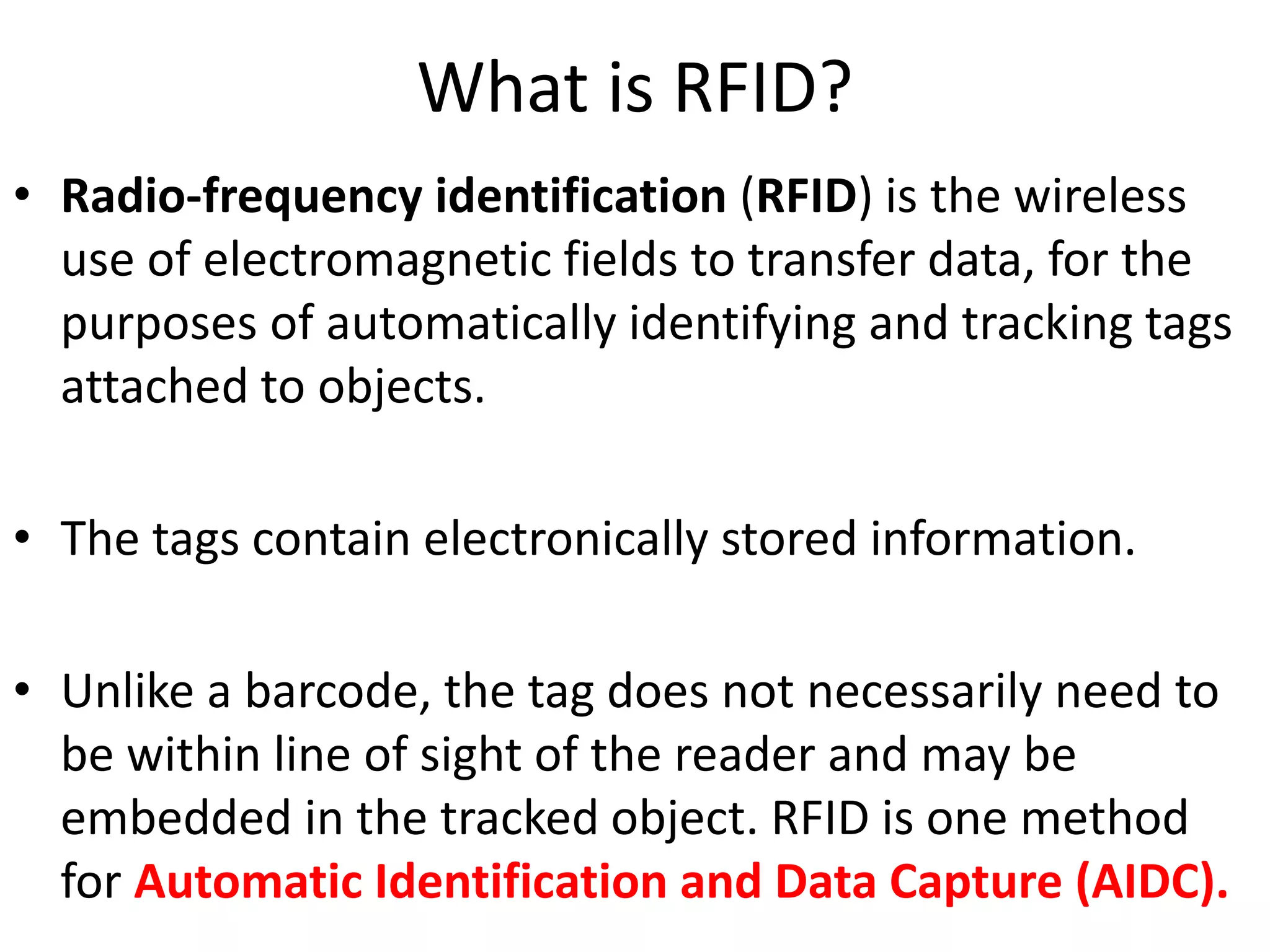 Use of RFID in HYDN EDC | PPT
