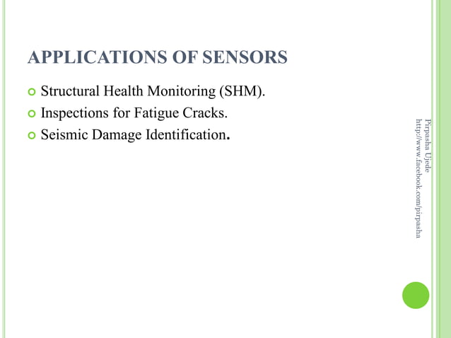 Use of sensors in structural engineering by pirpasha ujede | PDF