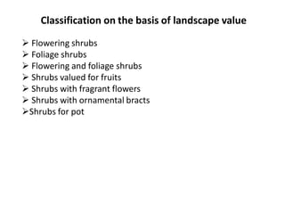 Use of shrubs in landscaping | PDF