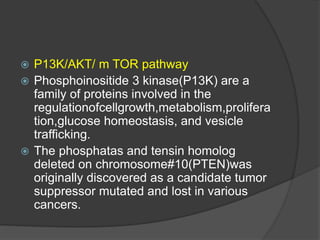 Use of signaling targets in cancer therapy | PPTX