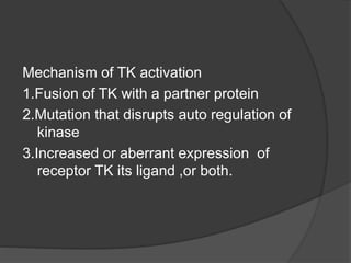 Use of signaling targets in cancer therapy | PPTX