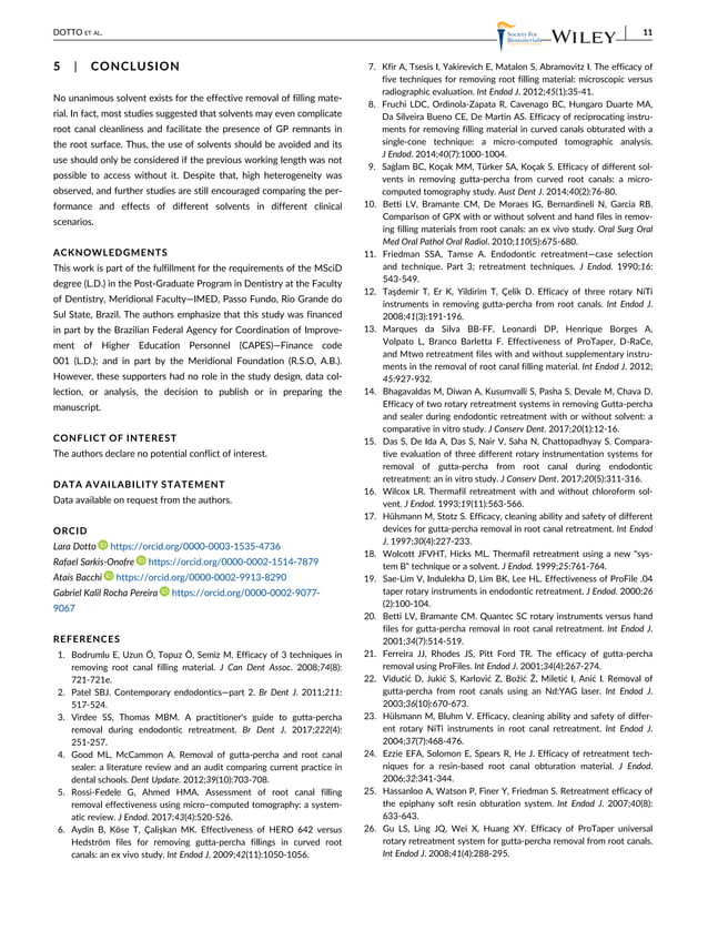 use of solvents for Gp removal.pdf | Dental Health | Diseases and ...