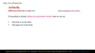 Use of some prepositions | PPTX