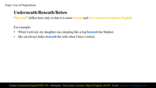 Use of some prepositions | PPTX