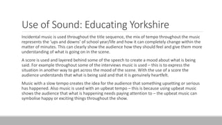 Use of sound within specific | PPT