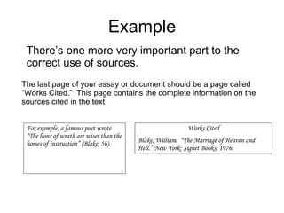 Use Of Sources I | PPT