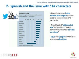 Use of Spanish in Social Media | PPT