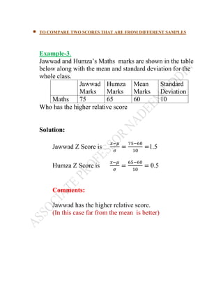 Use of standardized scores or z scores | PDF