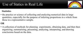 Use of Statistics in civil engineering and in real life | PPTX