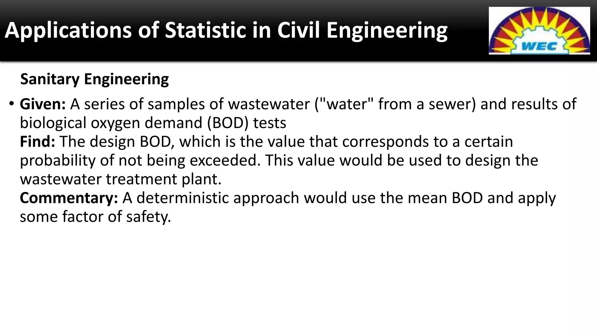 Use of statistics in civil engineering | PPTX