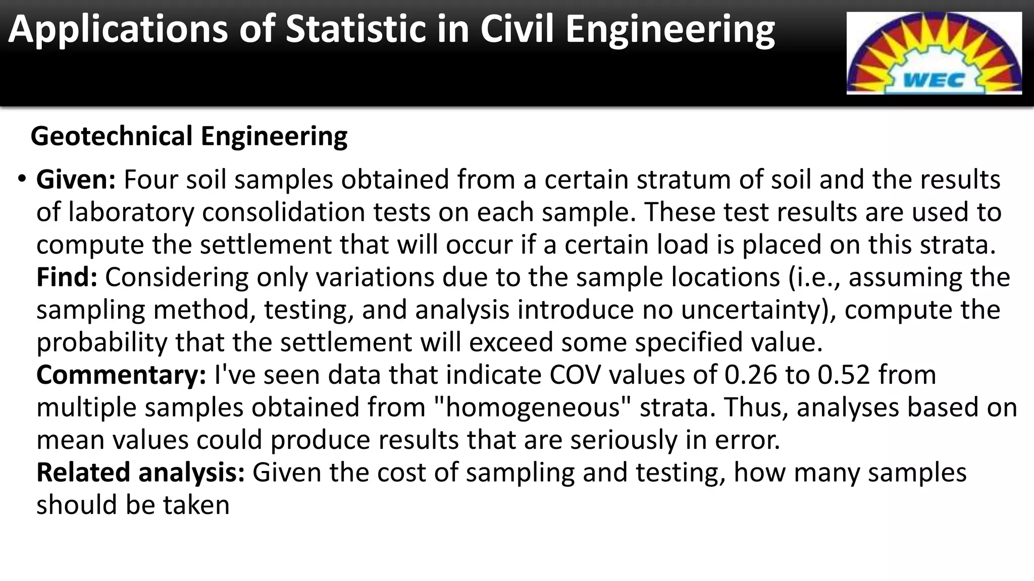 Use of statistics in civil engineering | PPTX
