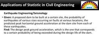 Use of statistics in civil engineering | PPTX