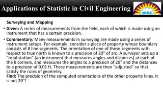 Use of statistics in civil engineering | PPTX