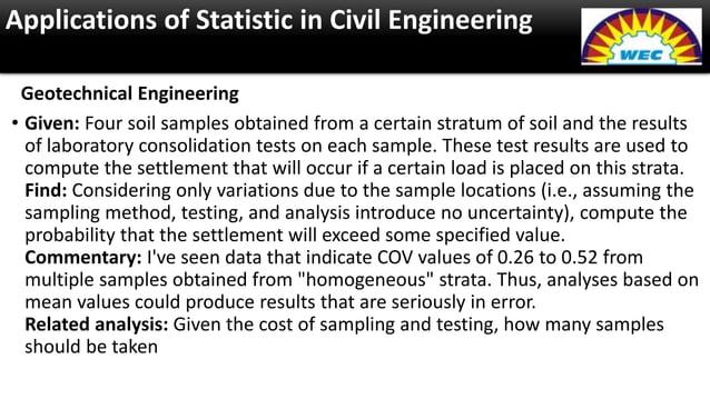 Use of statistics in civil engineering | PPTX