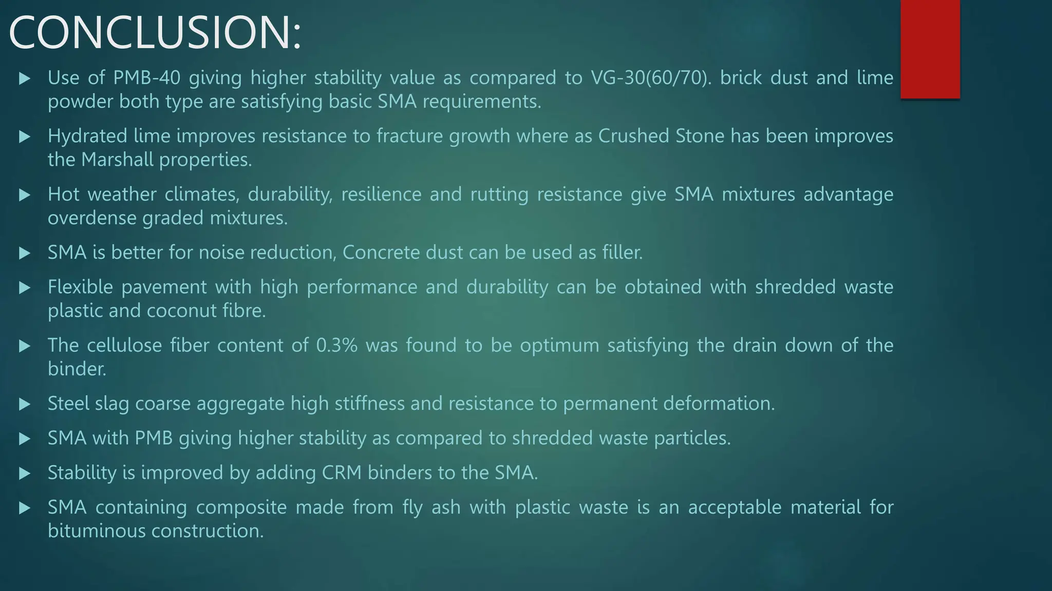 USE OF STONE MATRIX ASPHALT (SMA).pptx