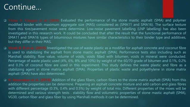 USE OF STONE MATRIX ASPHALT (SMA).pptx | Geology | Science