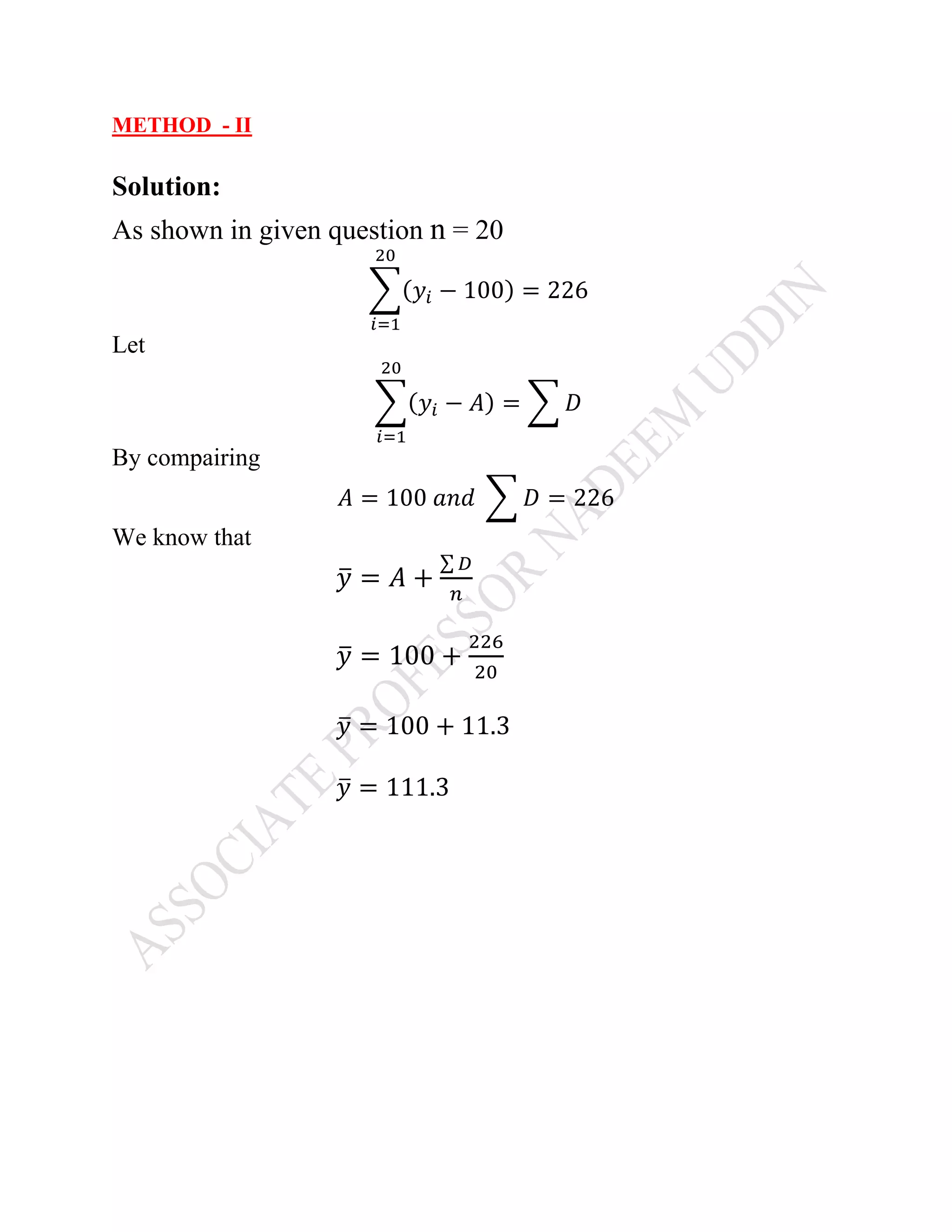 Use of summation notation | PDF