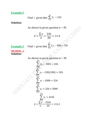 Use of summation notation | PDF