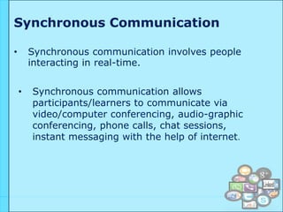 Use of synchronous communication in online learning_ Trupti Gawde | PPTX