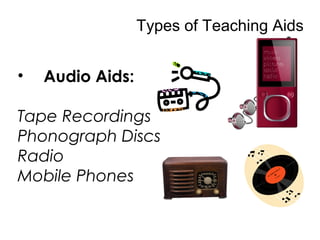 Use of teaching aids in the teaching learning process | PPT
