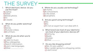 A Survey on the Use of technology, by Diana Fidalgo (ESO2) | PDF ...