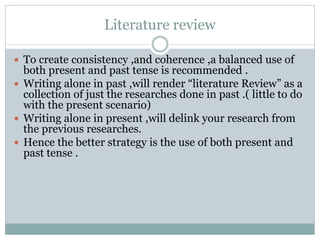 Use of tense in academic and research writings | PPTX