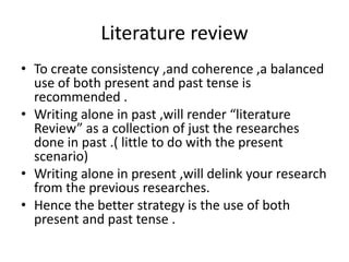 Use of tense in academic and research writings | PPTX