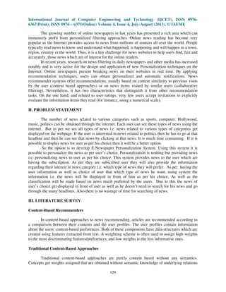 Use of tf idf for classification and distribution of e-news paper based ...