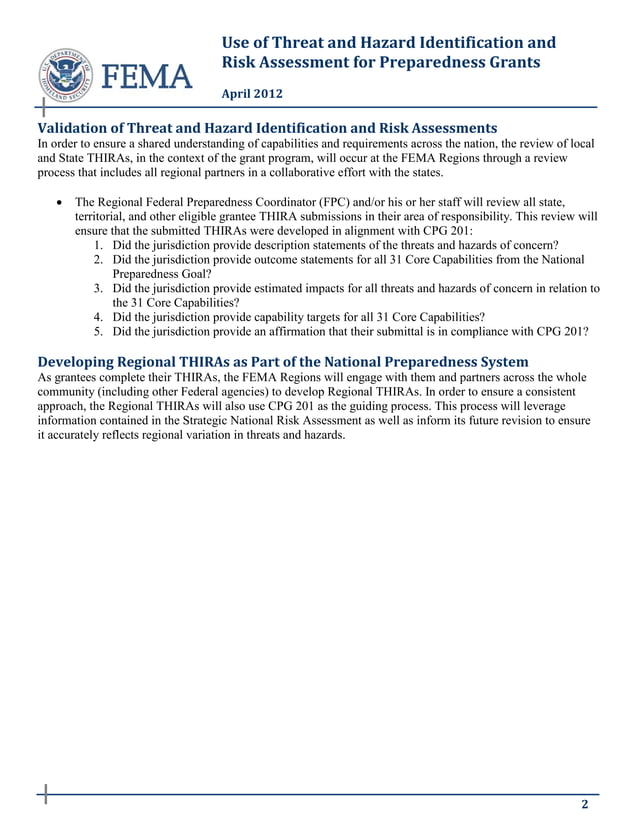 Useof thir aforpreparednessgrants | PDF