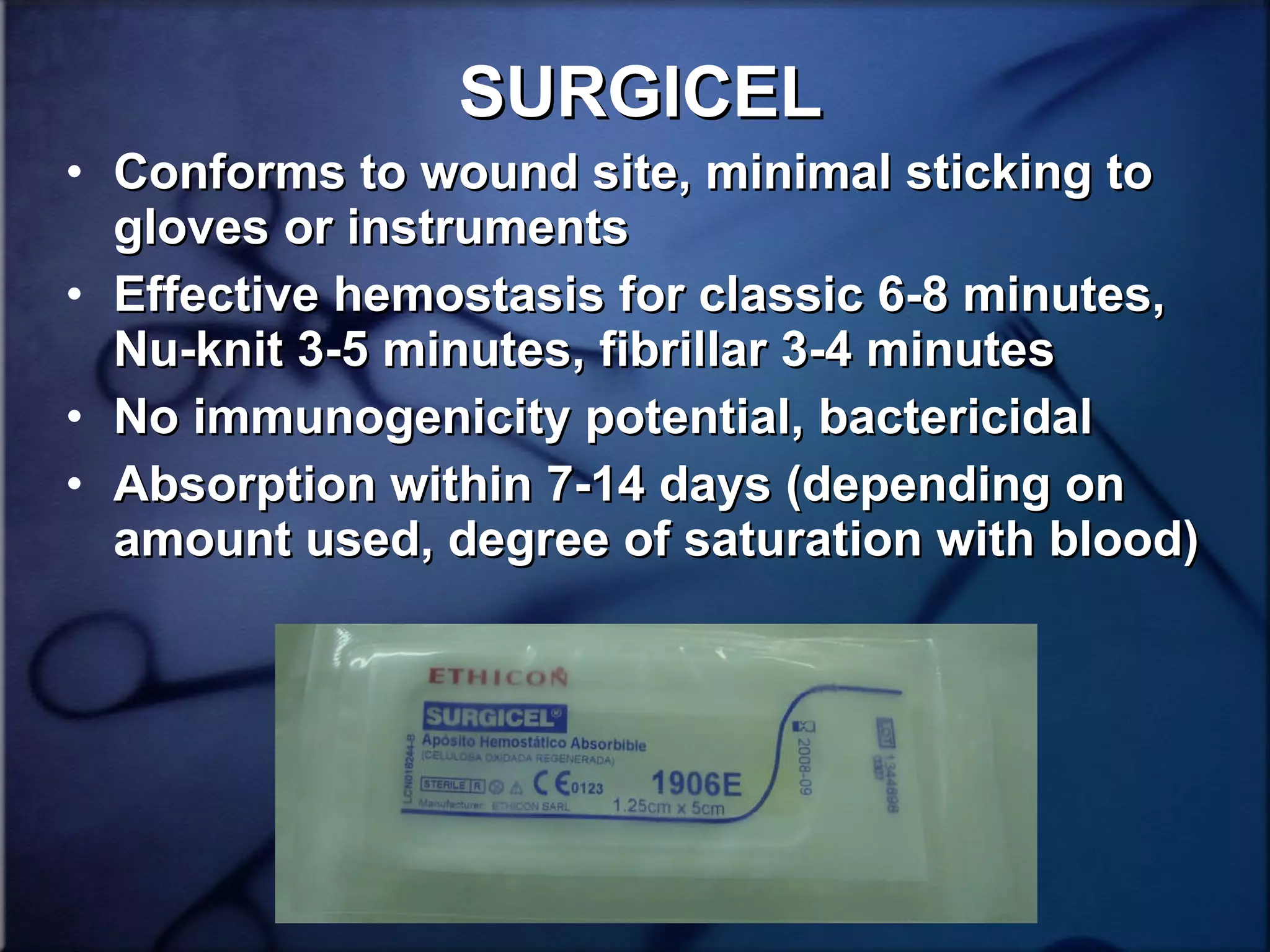 Use Of Tissue Sealants And Hemostatic Agents | PPT
