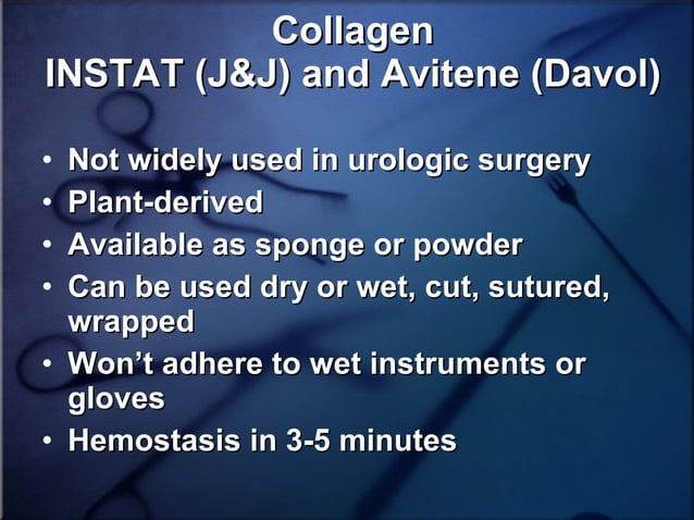 Use Of Tissue Sealants And Hemostatic Agents | PPT | First Aid | Injuries
