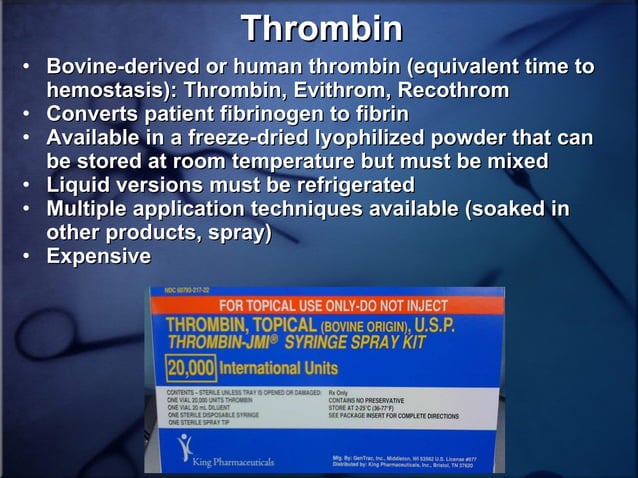 Use Of Tissue Sealants And Hemostatic Agents | PPT | First Aid | Injuries