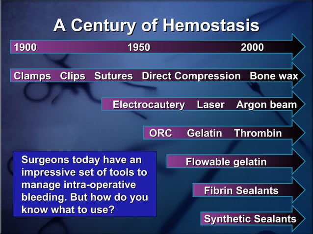 Use Of Tissue Sealants And Hemostatic Agents | PPT | First Aid | Injuries