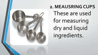 Use of tools and bakery equipment | PPTX