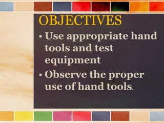 Use of tools chs | PPTX