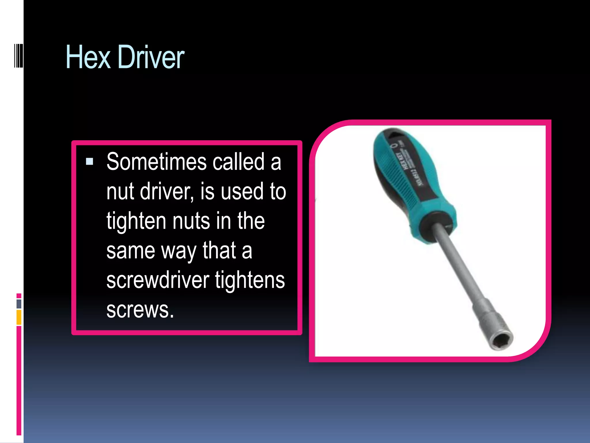 Use of tools in pc hardware servicing | PPTX | Computer Peripherals ...