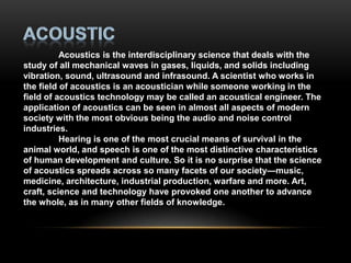 Use of ultrasound in metrology 2(1) | PPT