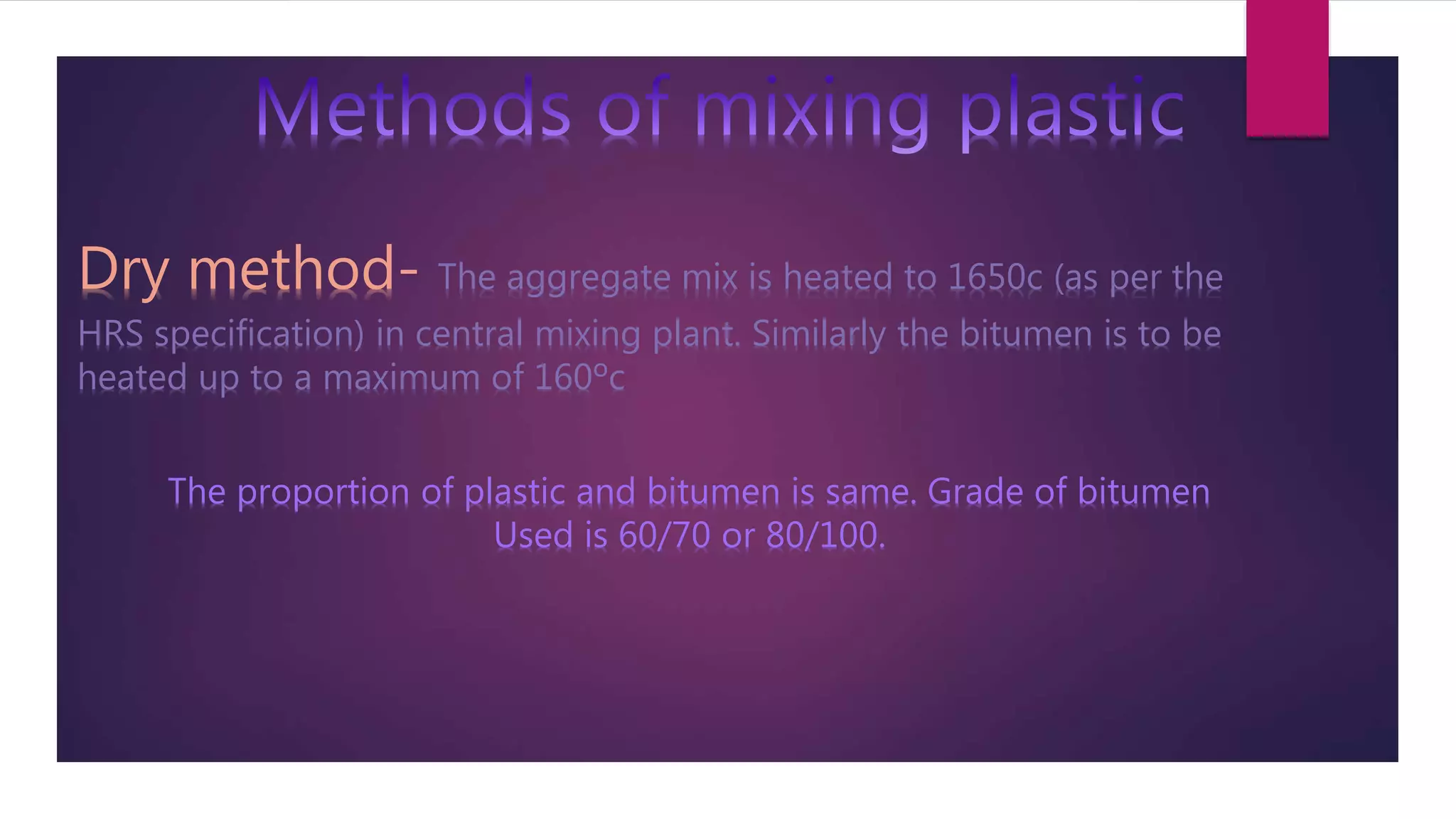 Use of waste plastic in road construction | PPTX