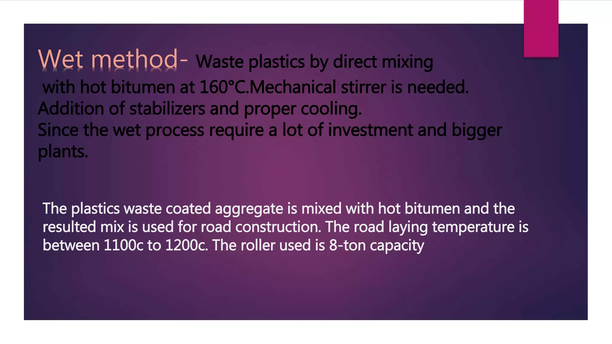 Use of waste plastic in road construction | PPTX