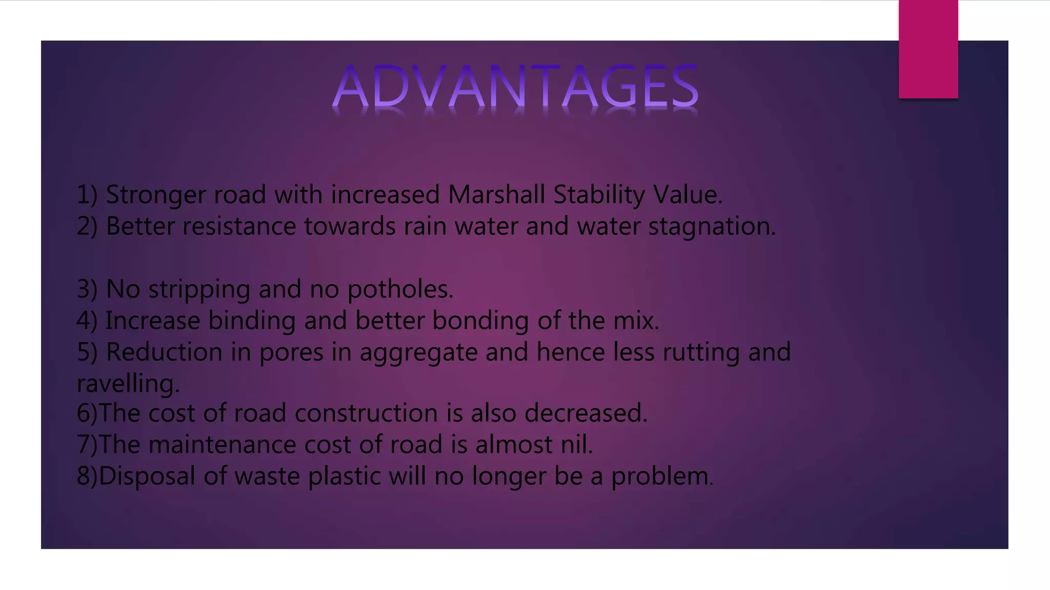 Use of waste plastic in road construction | PPTX