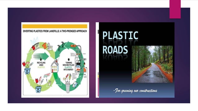 Use of waste plastic in road construction | PPTX