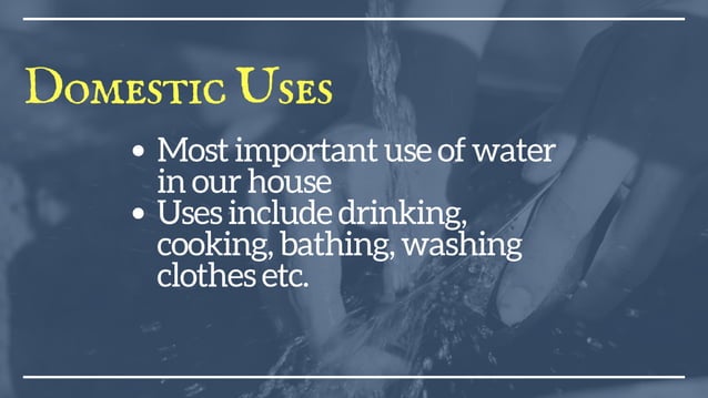 Different Uses of Water in India | PPT