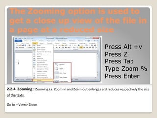 USE OF ZOOM & RULER IN MS WORD FOR COMPUTER STUDENTS | PPTX