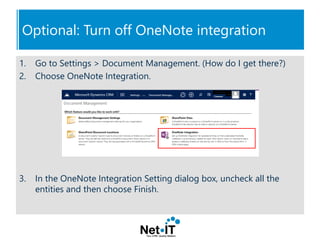 Use OneNote in CRM Online (Dynamics CRM 2015 Update 1) | PPT