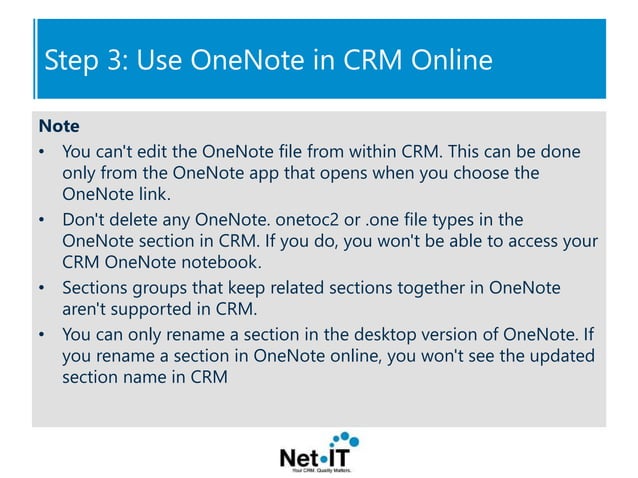 Setup OneNote Integration in Microsoft Dynamics CRM Online | PPT | Free ...
